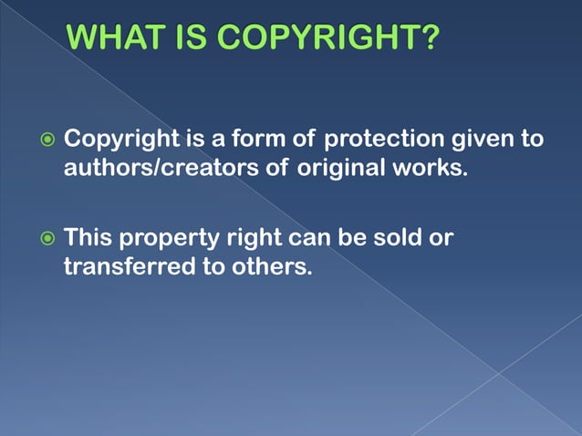 Copyright Presentation | PPT