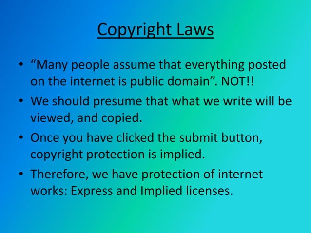 Copyright presentation | PPT