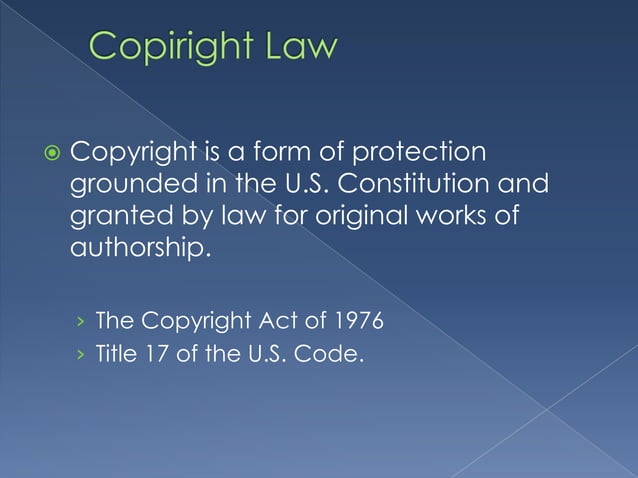 Copyright presentation | PPT
