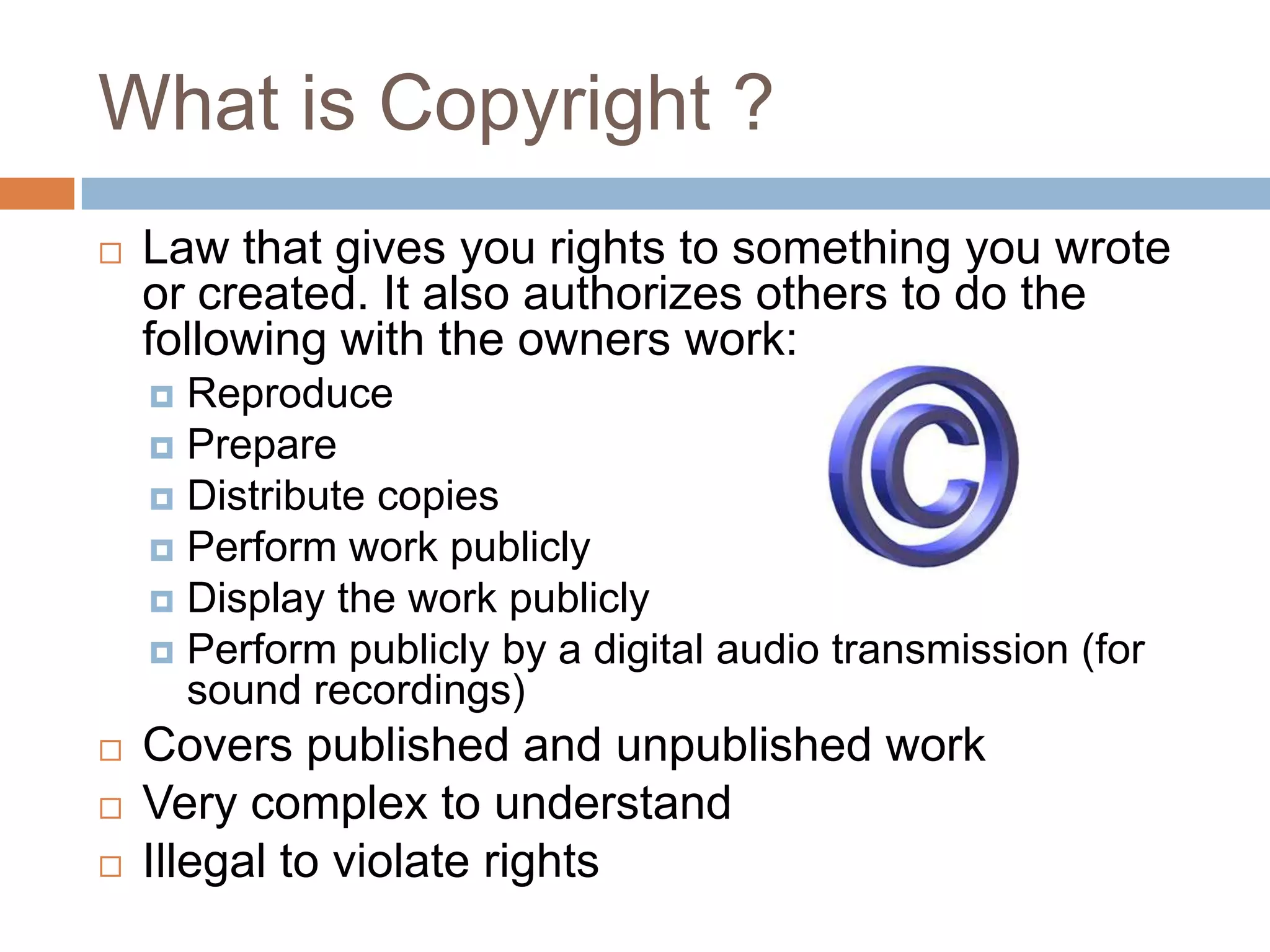 Copyright presentation | PPT