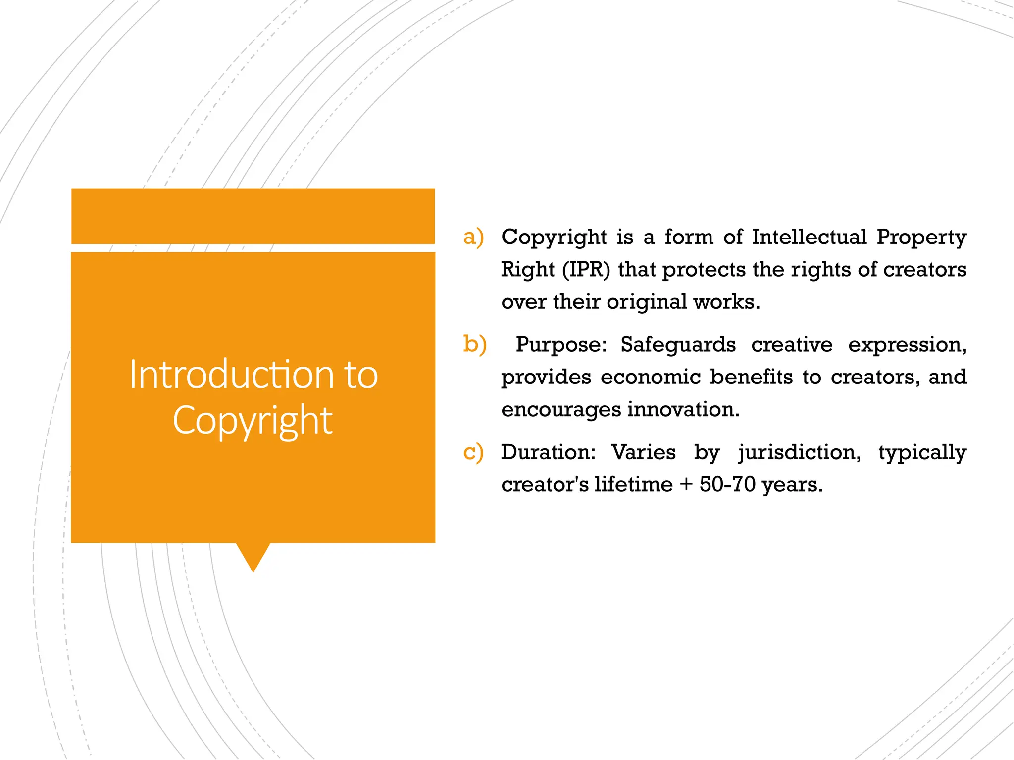 Copyright Presentation unit 1 introduction basic knowledge | PPTX