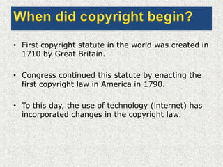 Copyright presentation4 | PPTX | Law