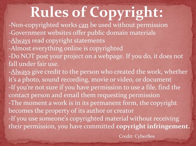 Copyright Presentation | PPTX | Technology & Computing