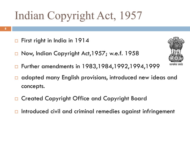 Copyright (presentation) | PDF | Law