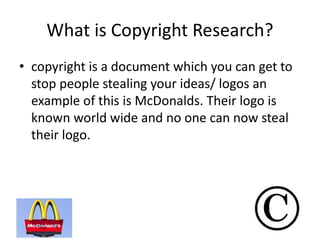 Copyright reasearch | PPT