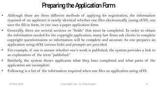 Copy right registration | PPT
