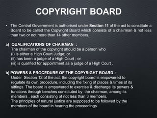 Authorities under copyright laws | PPTX