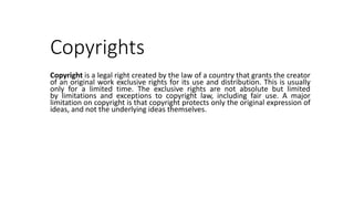 Copyrights and trademarks | PPT