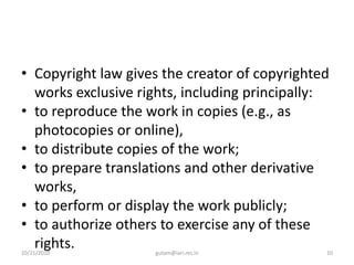 Copyrights and Author Rights | PPT