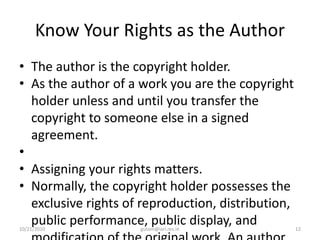 Copyrights and Author Rights | PPT
