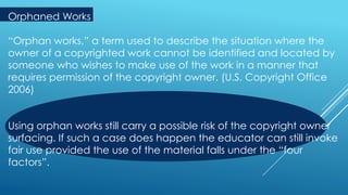 Copyrights & education r2 | PPTX | Business | Business and Finance