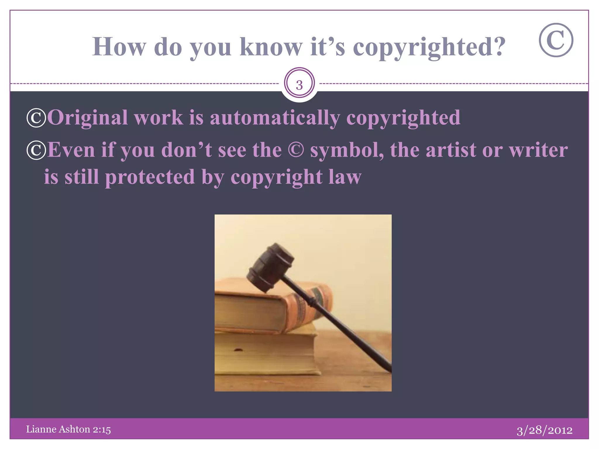 Copyrights la powerpoint | PPT