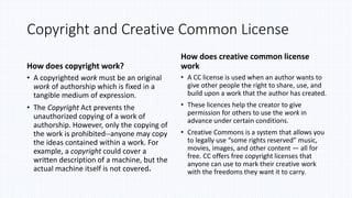 Copyright verses creative commons license li da#103 | PPTX | Desktop ...