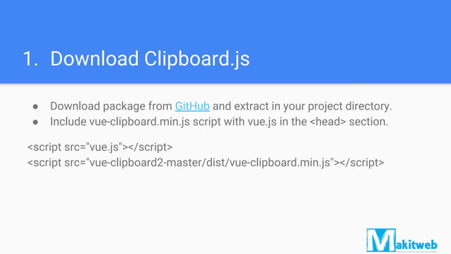 Copy text to clipboard using vue-clipboard2 - Vue.js