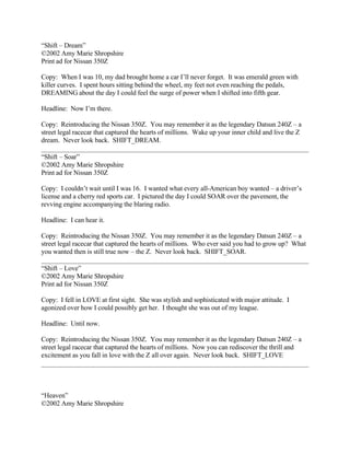Copywriting Examples | DOC