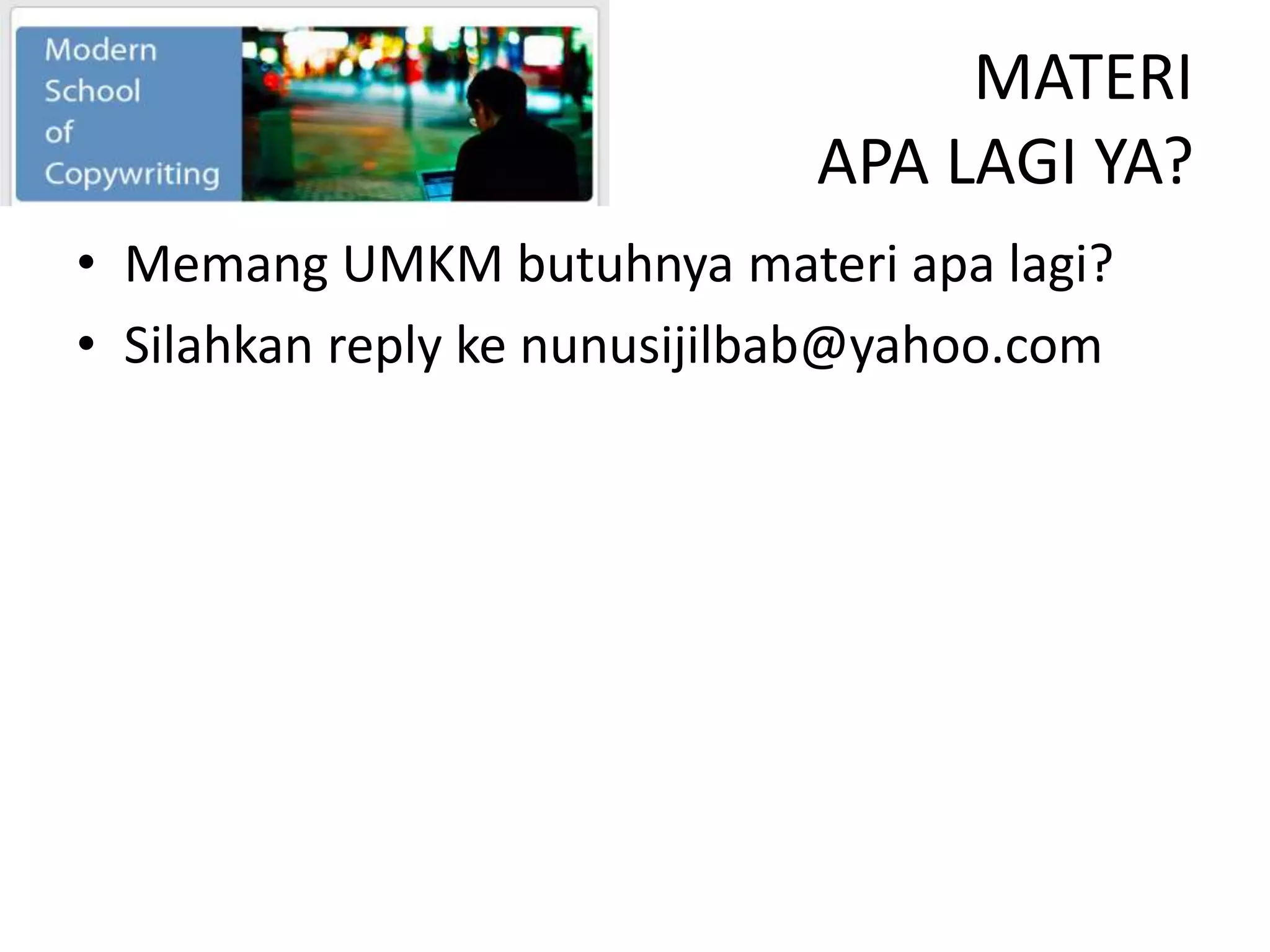 Copywriting for umkm | PPT