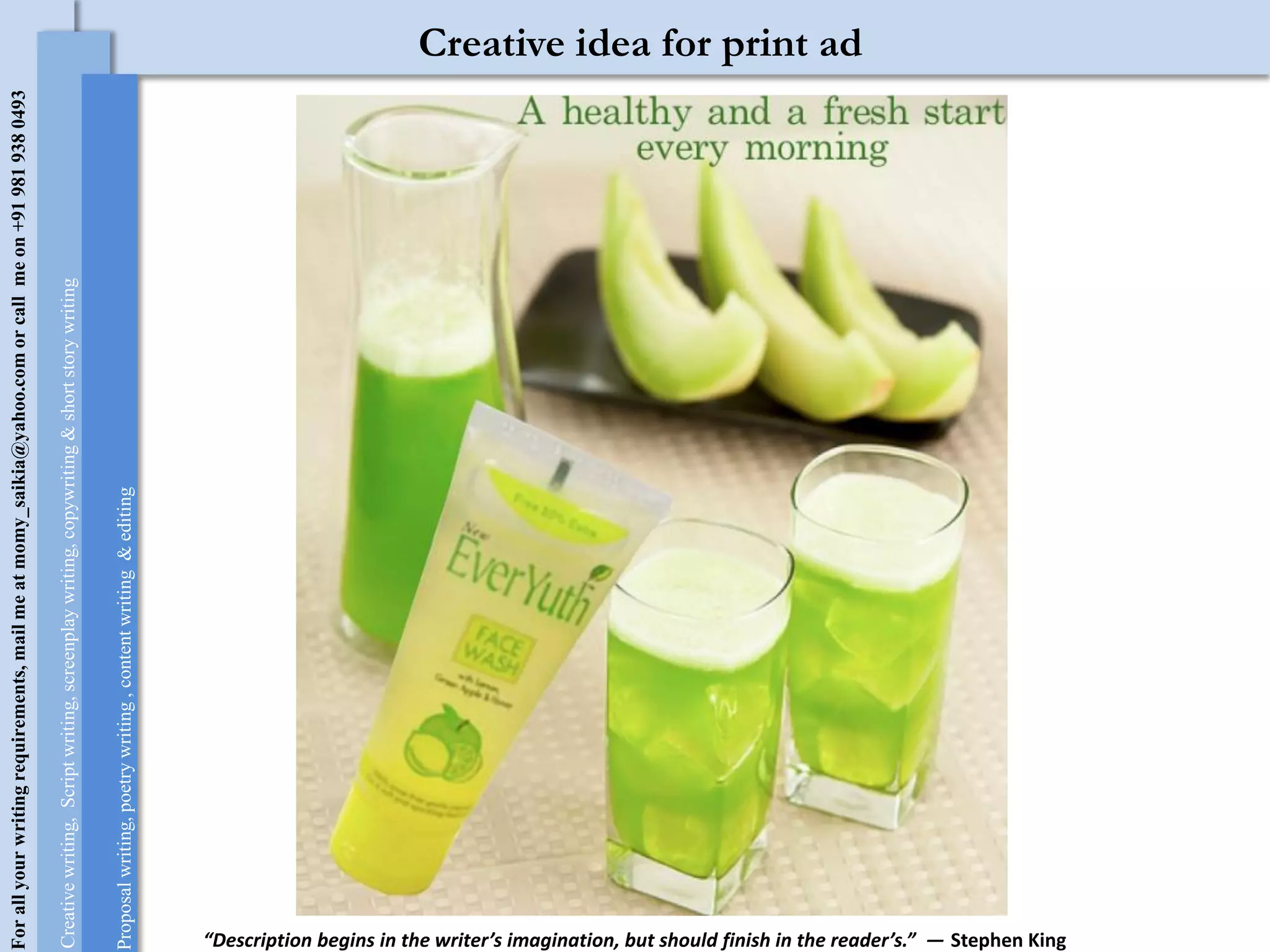 Copywriting samples - my ideas | PPT