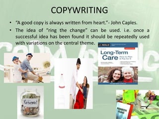 Copywritting and brand message execution | PPT
