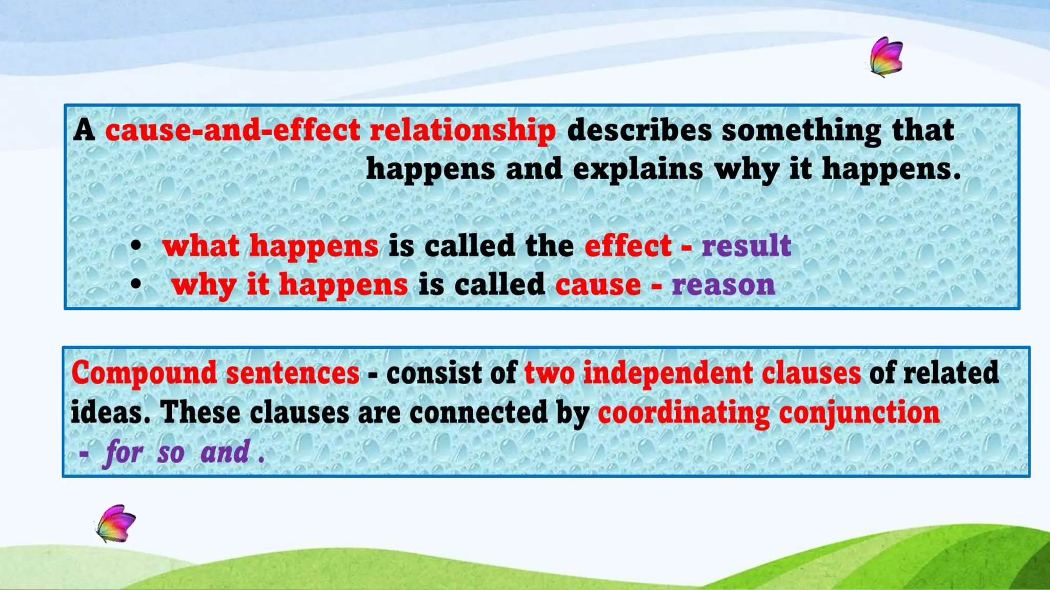 CO Q1 - Use Compound Sentence to show Cause And Effect.pptx