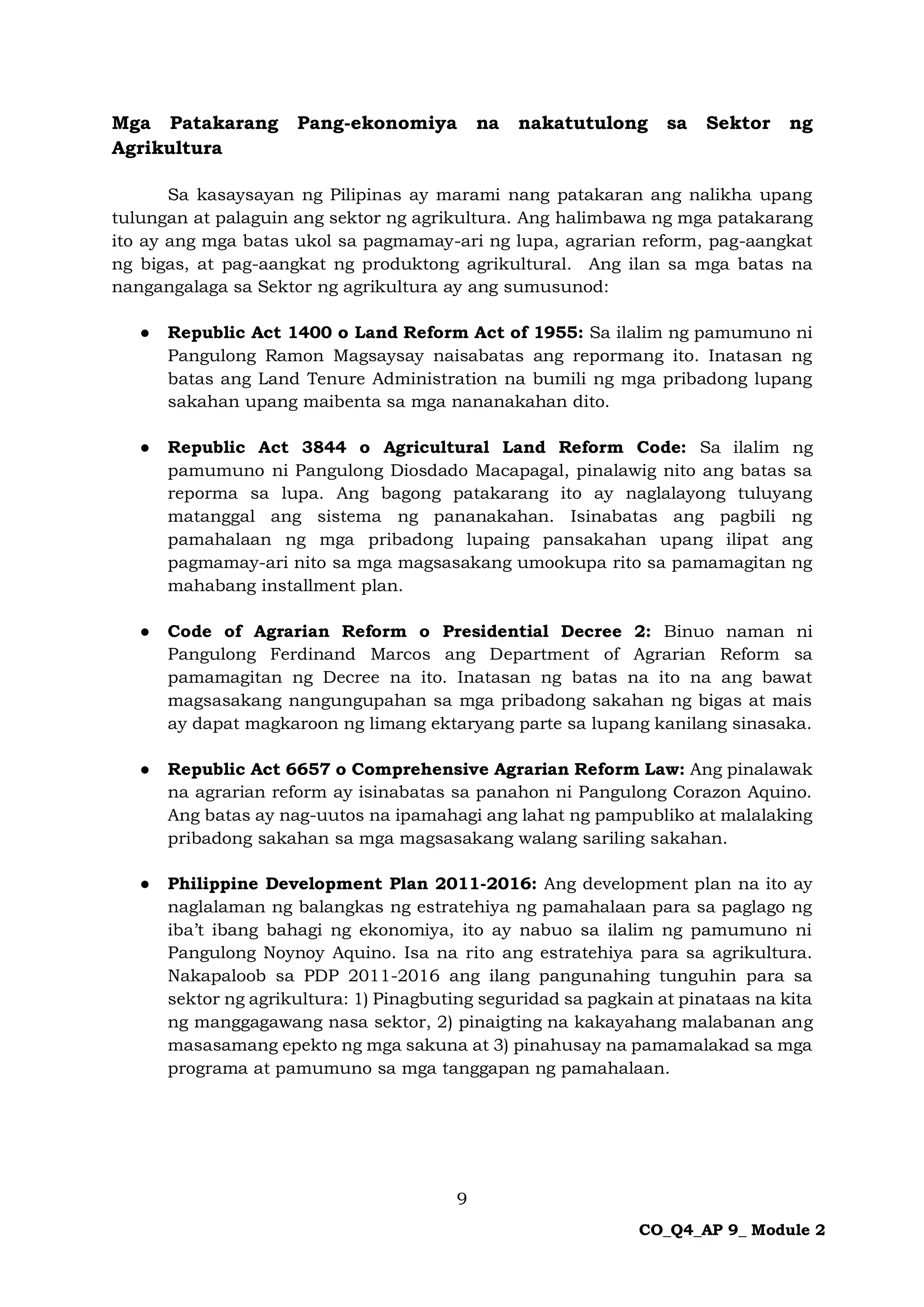 CO_Q4_AP9_Module2_Sektor ng Agrikultura.pdf
