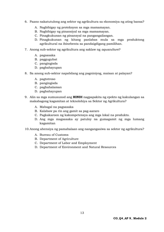 CO_Q4_AP9_Module2_Sektor ng Agrikultura.pdf