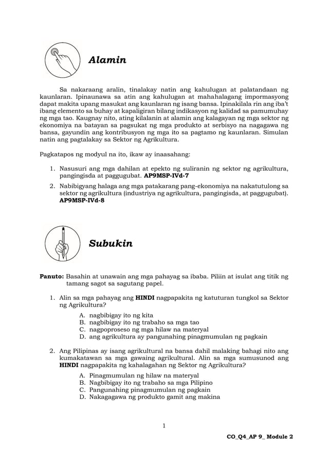 CO_Q4_AP9_Module2_Sektor ng Agrikultura.pdf