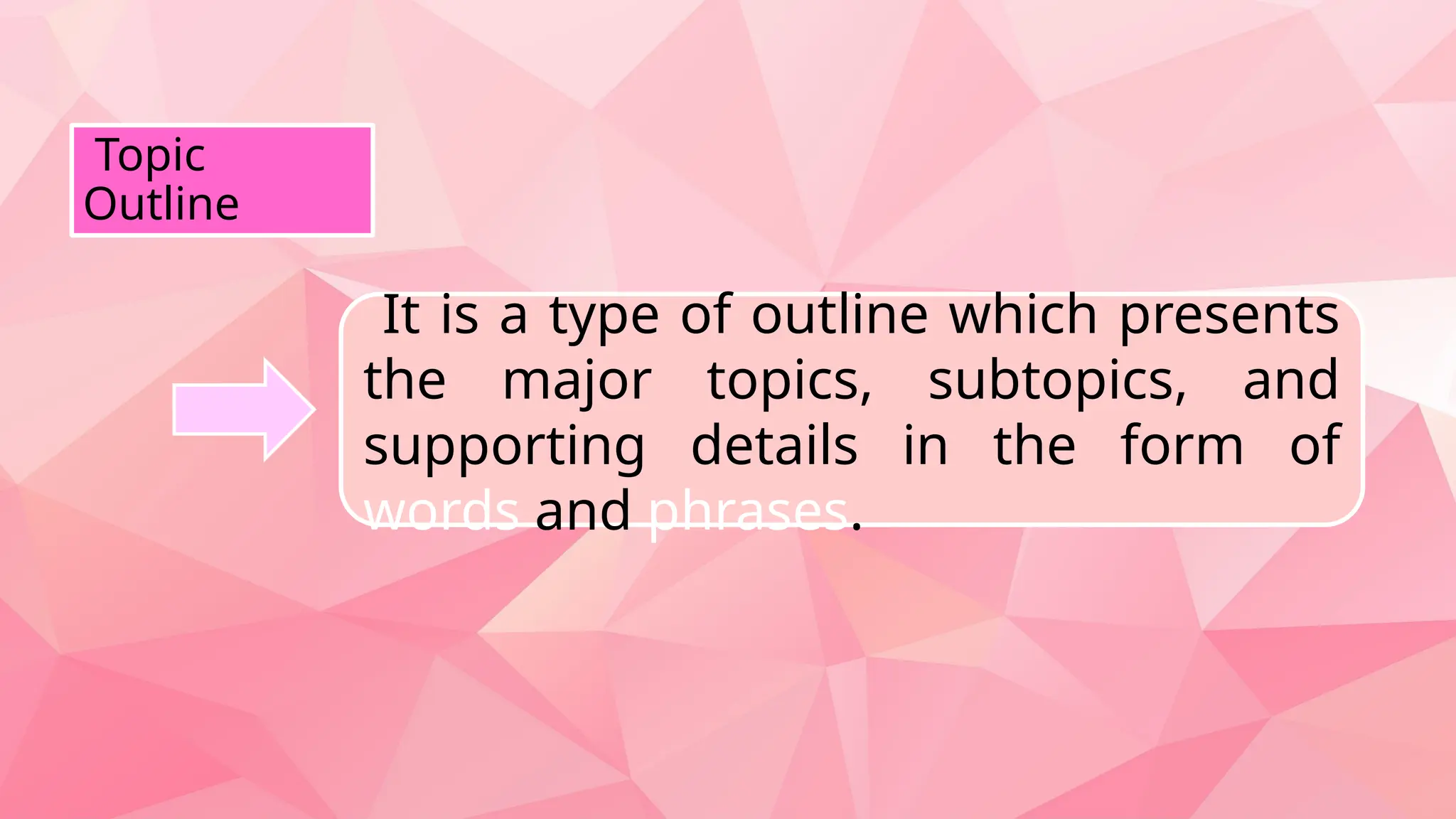 Expanding the content of an outline using notes from primary and ...