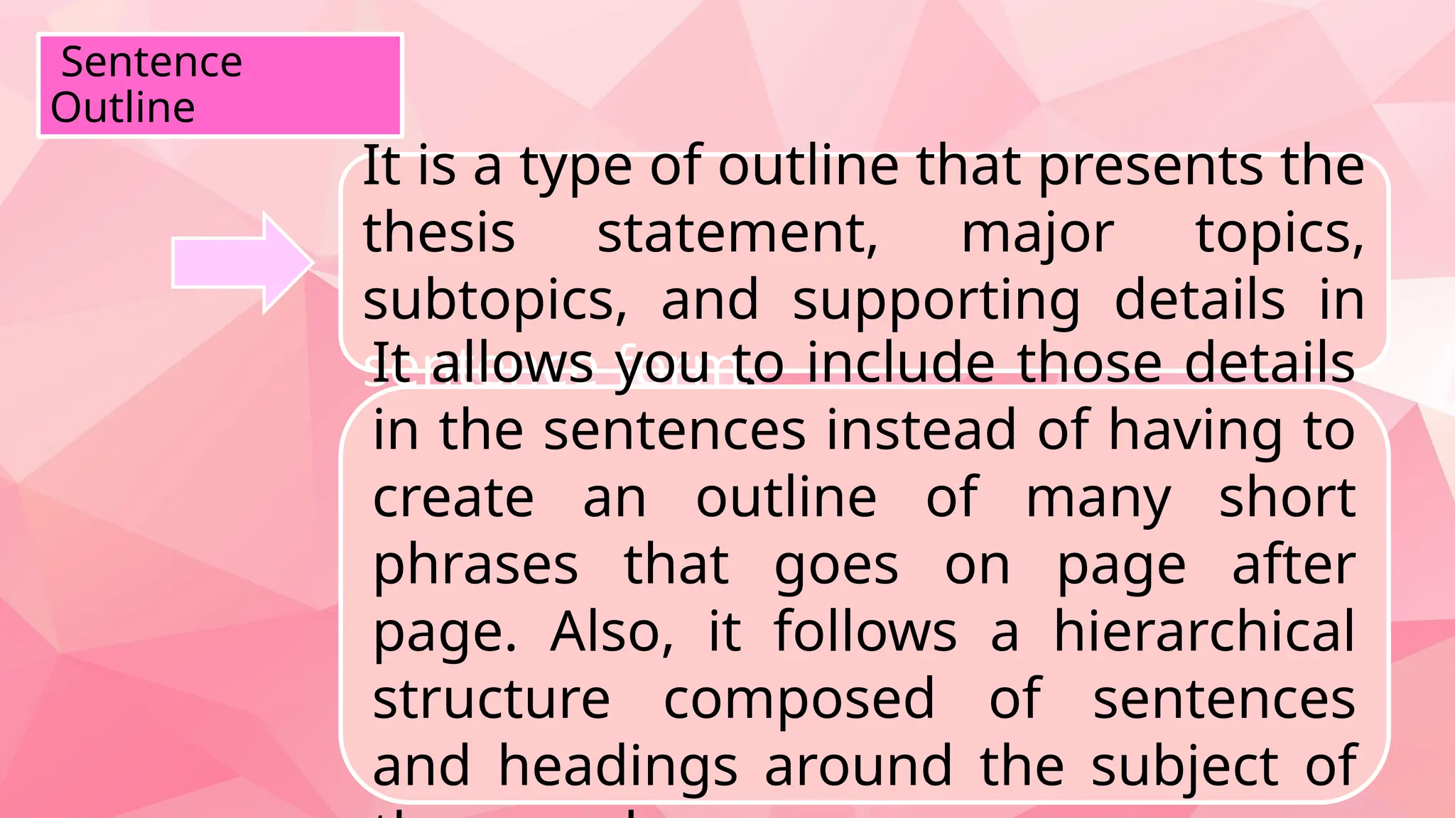 Expanding the content of an outline using notes from primary and ...