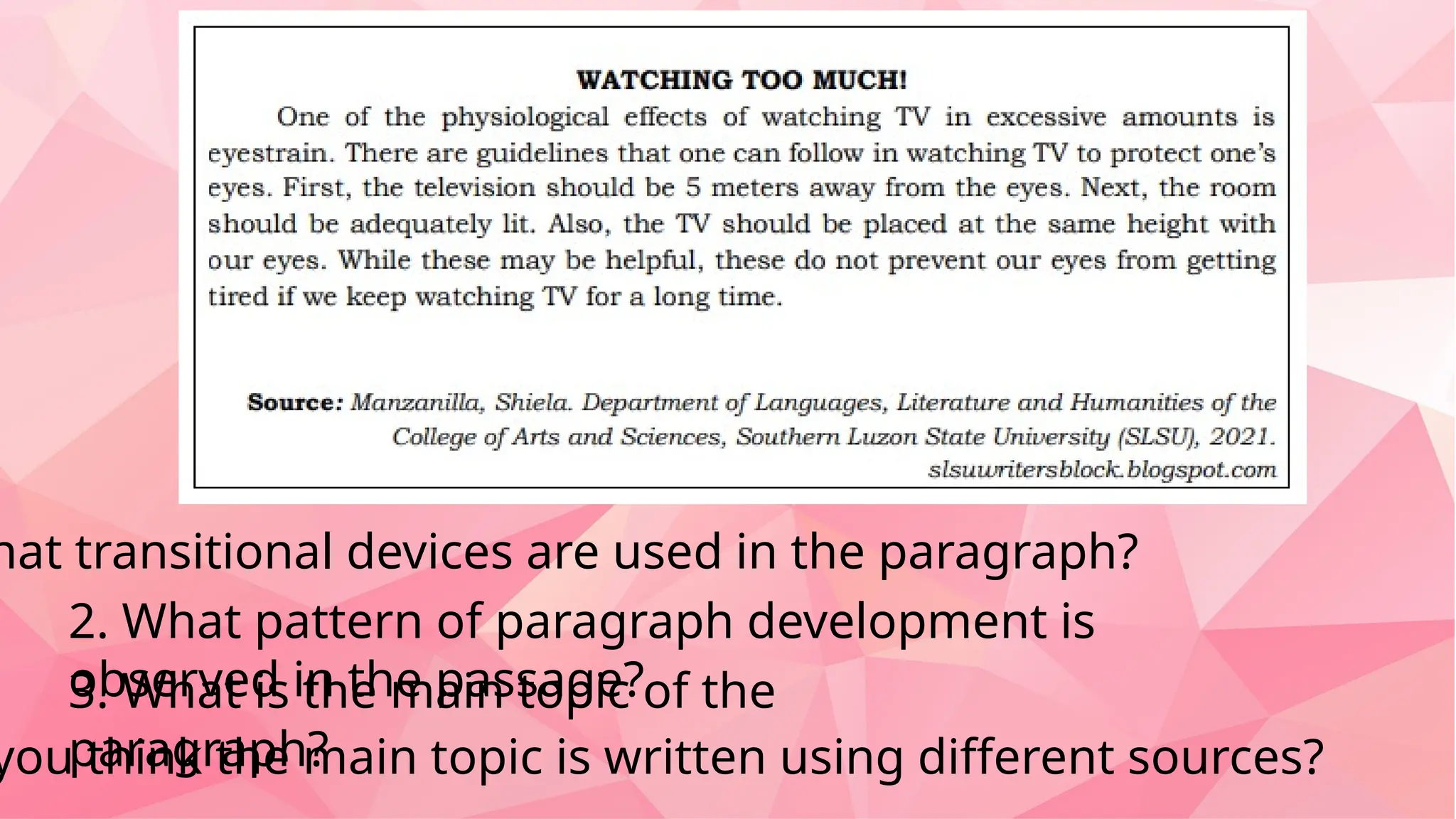 Expanding the content of an outline using notes from primary and ...