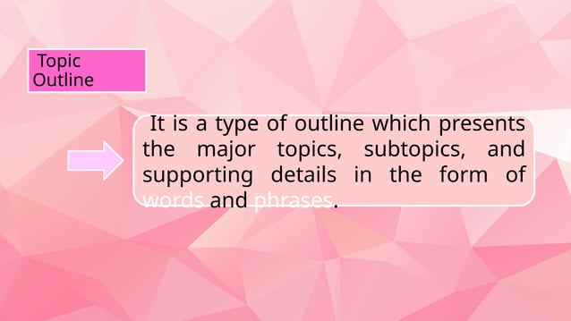 Expanding the content of an outline using notes from primary and ...