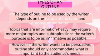 Expanding the content of an outline using notes from primary and ...