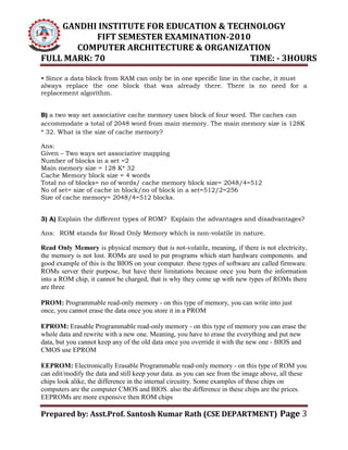 Co question 2010 | PDF | Data Storage and Warehousing | Computing