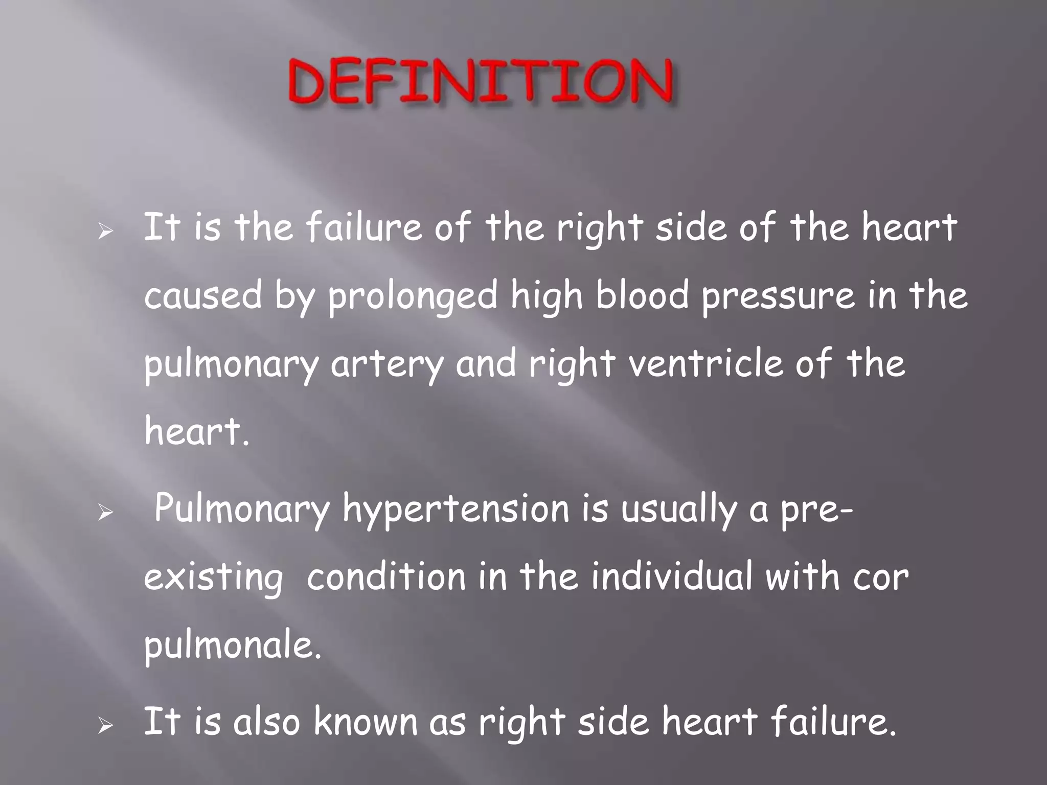 Cor pulmonale | PPTX