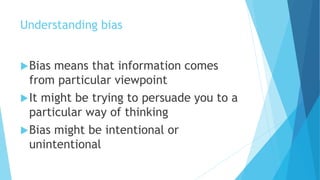 What is bias? | PPTX