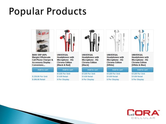 Cora cell accessories | PPT