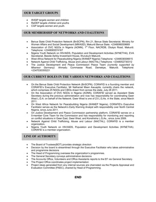 Corafid profile 2011 | PDF