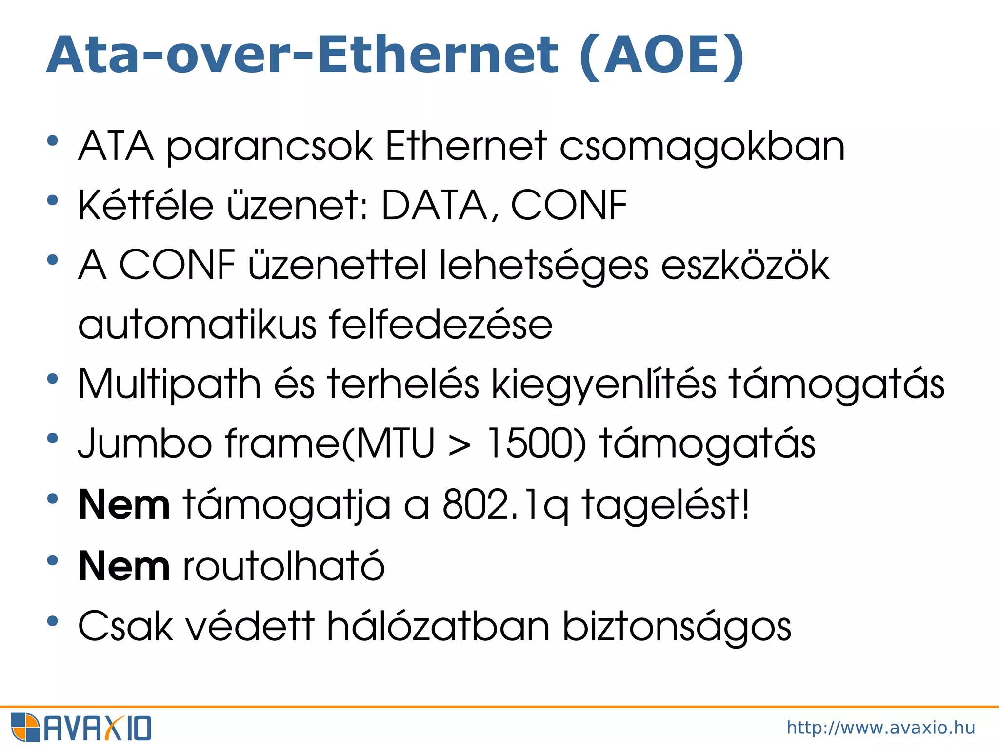 Ata-over-Ethernet és Coraid | PPT | Free Download