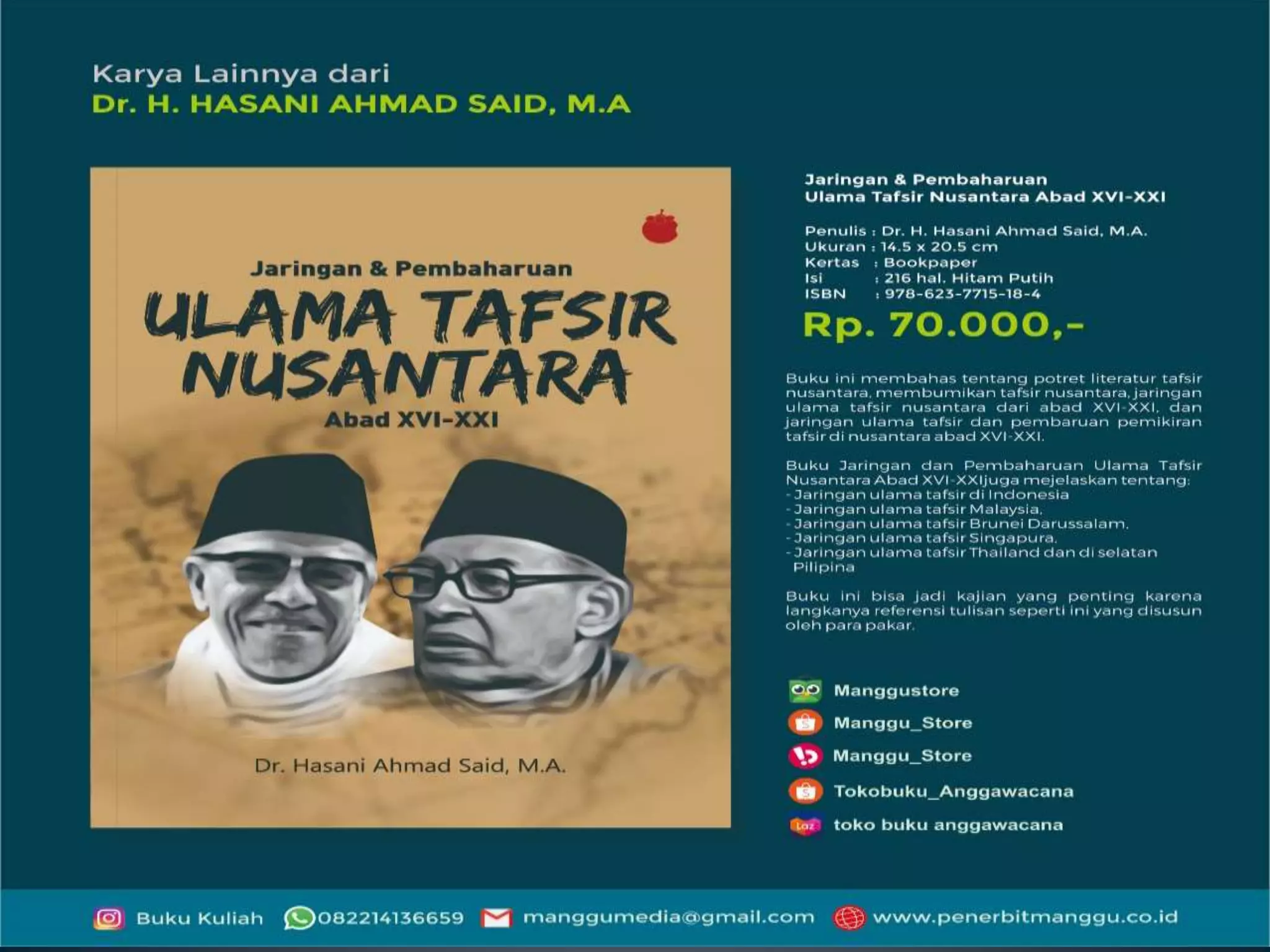 DR. Hasani Ahmad Said, M.A. - Corak dan Jaringan Ulama Tafsir Nusantara ...