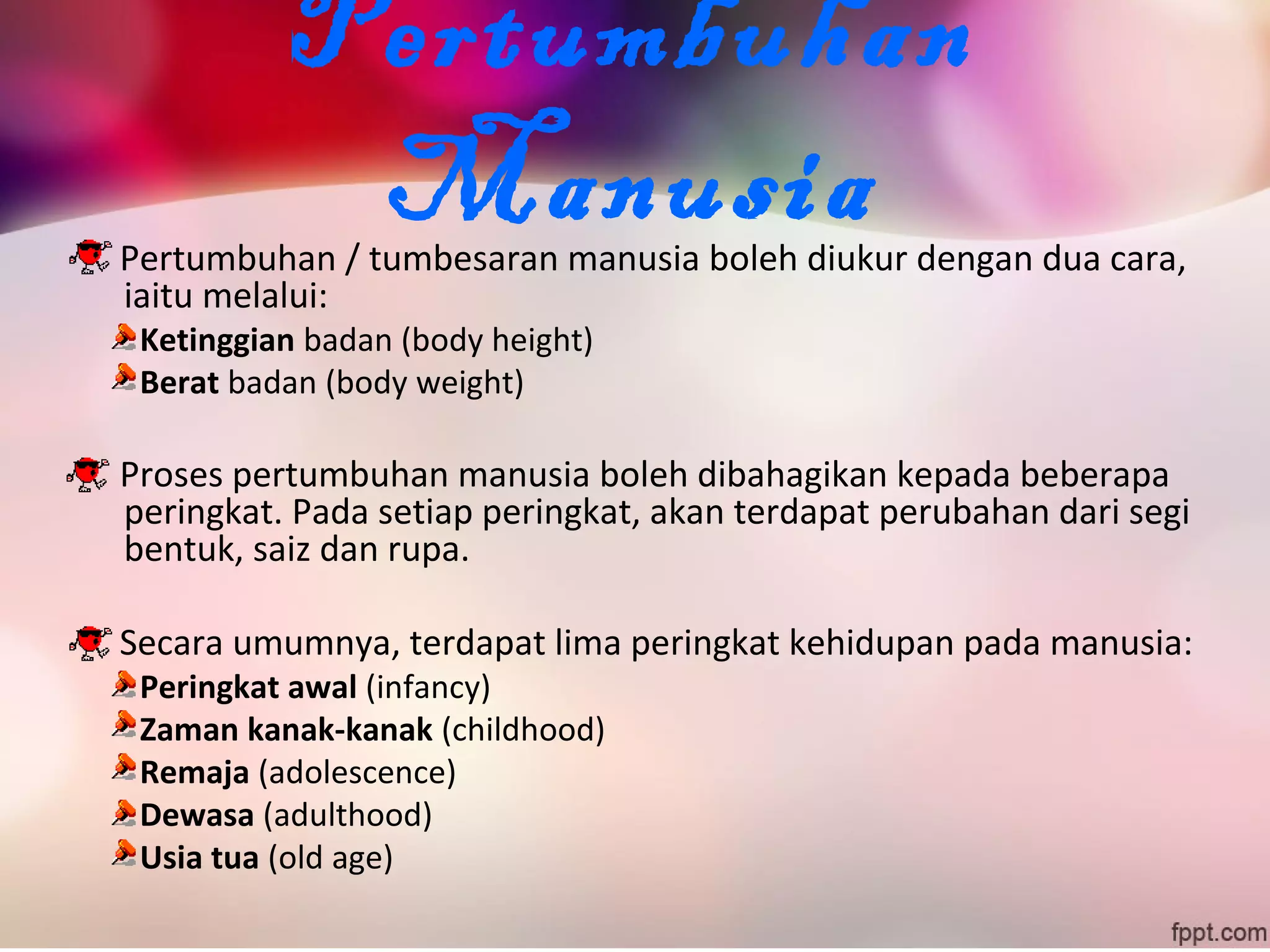 Corak pertumbuhan manusia | PPT