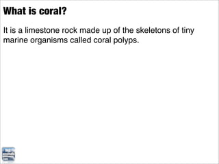 IGCSE Geography: Marine Processes: Coral Reefs | PDF