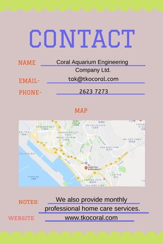 Coral aquarium engineering co., ltd. | PDF