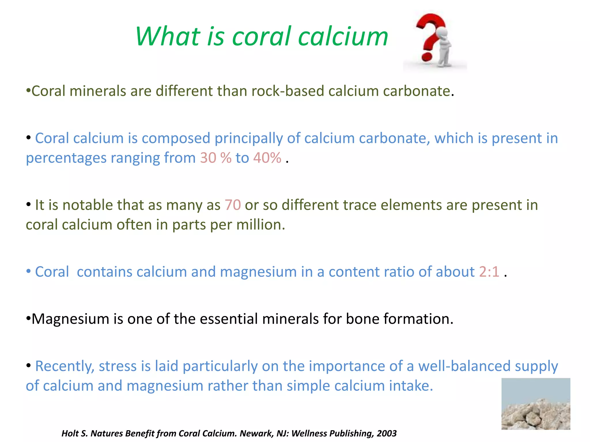 Coral calcium | PPTX