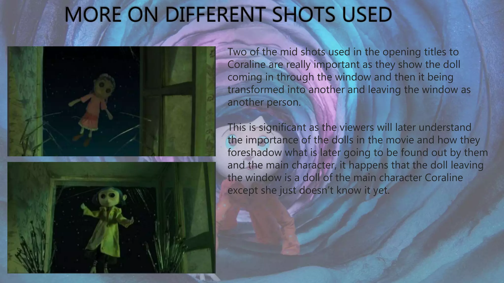 Coraline presentation (using art of the title) | PPTX