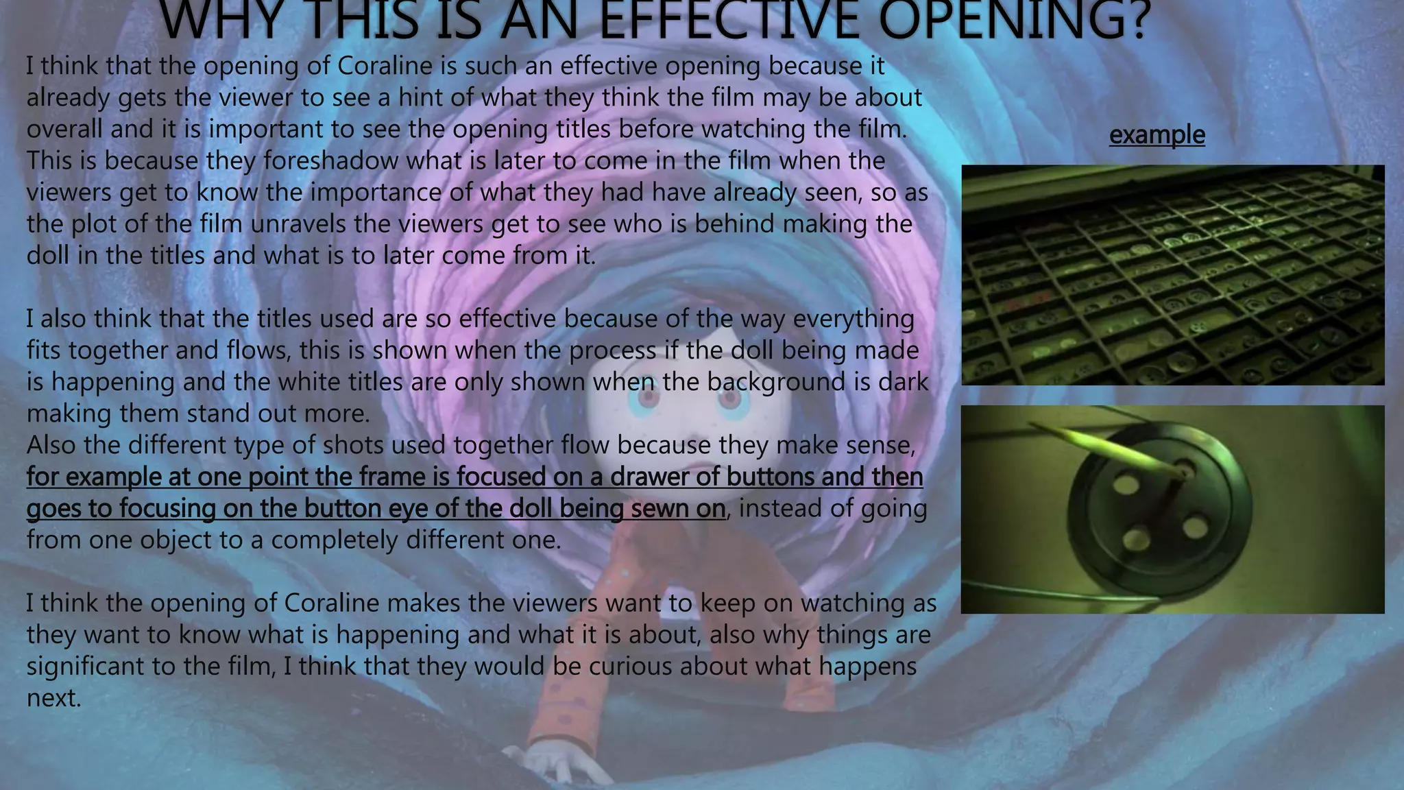 Coraline presentation (using art of the title) | PPTX