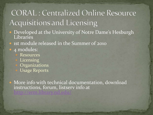 CORAL: Implementing an open source ERM | PPT