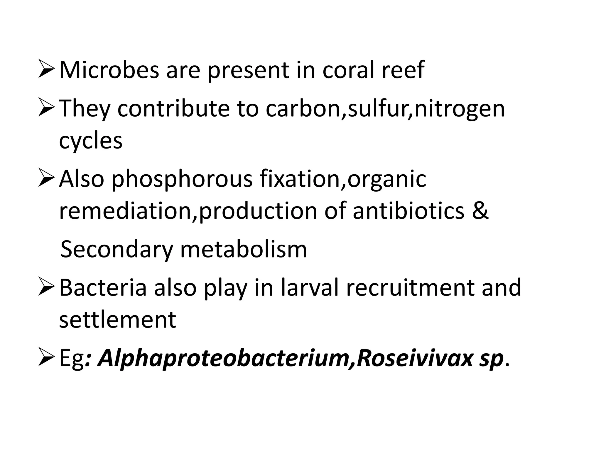 Coral reef -microbial communities | PPTX