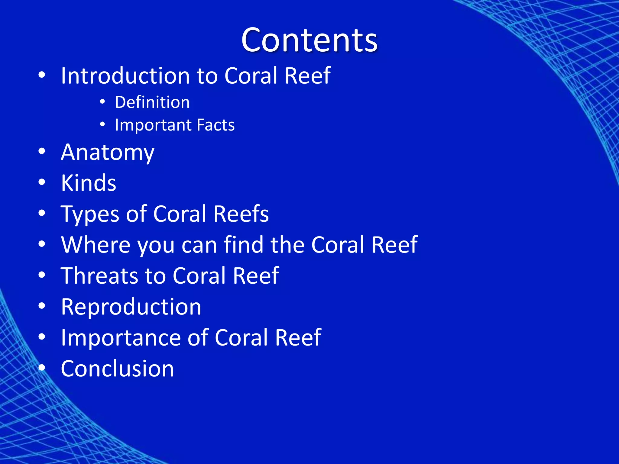 Coral reef presentation | PPTX