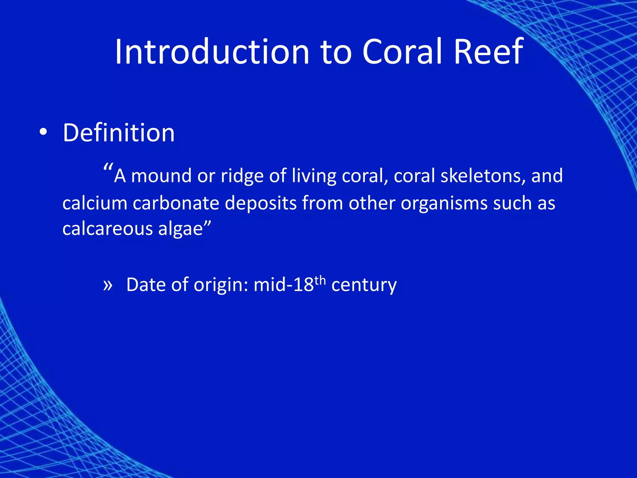 Coral reef presentation | PPTX