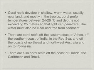Coral reefs | PPT | Geography | Science