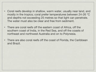 Coral reefs | PPT